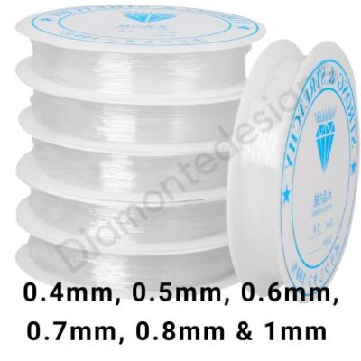 Clear Nylon Beading Elastic Stretch Cord Thread Jewellery String ...