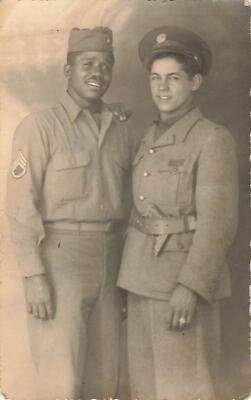 WW2 Handsome Soldiers Intimate African American White interracial gay ...