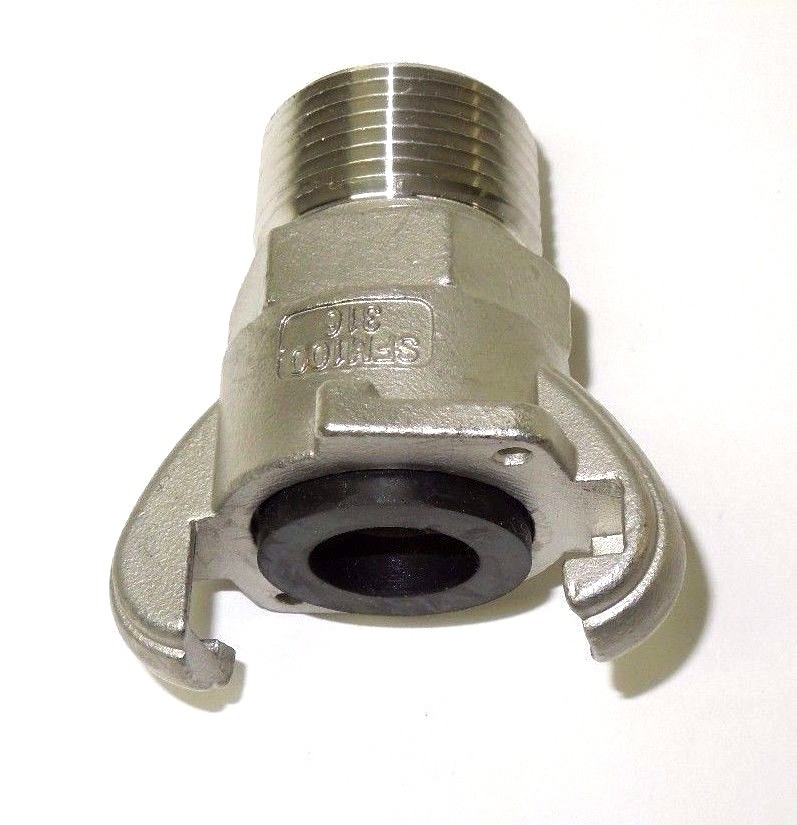 1" Male NPT Universal Crowfoot Coupling Chicago Fitting 316 Stainless ...