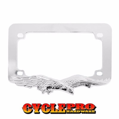 Eagle Chrome Metal Deluxe License Plate Frame Touring Street Scooter ...