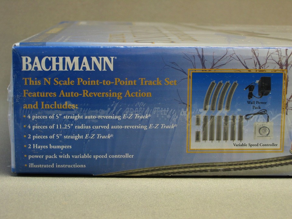 BACHMANN N SCALE POINT TO POINT REVERSING TRACK SET train trolley bump ...