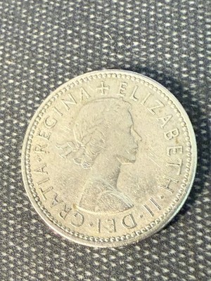 1962 Great Britain One 1 Shilling Queen Elizabeth II Coin High Grade AU ...