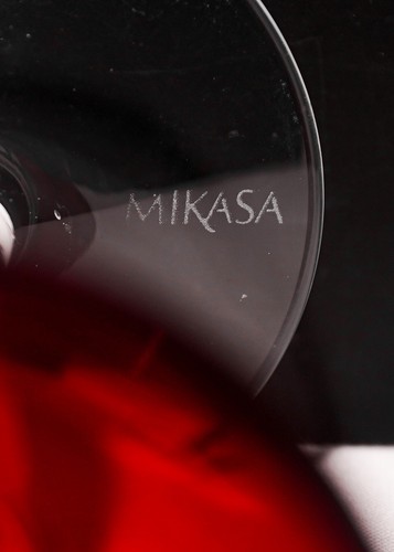 Set of 4 Mikasa Cheers Ruby Red Wine/Water Glasses 15.75 oz NewWT Some ...