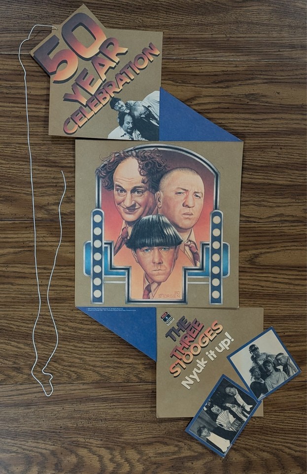 The Three Stooges 50 Year 1984 Mobile Poster Sign Video Store Display ...