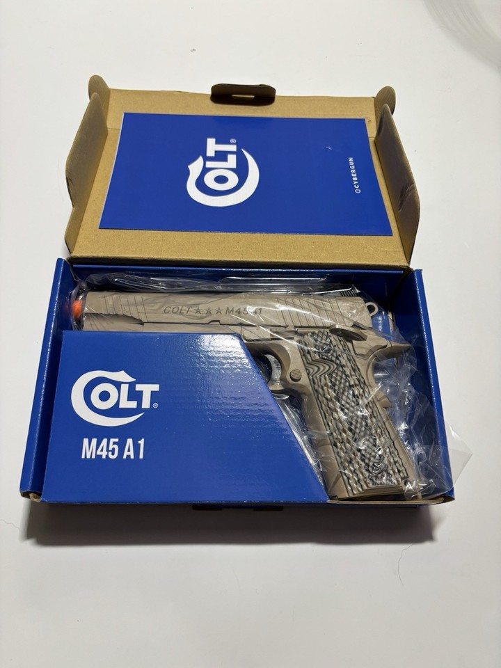 Cybergun Colt Licensed 1911A1 Airsoft Gas Blowback Pistol Model: Desert ...