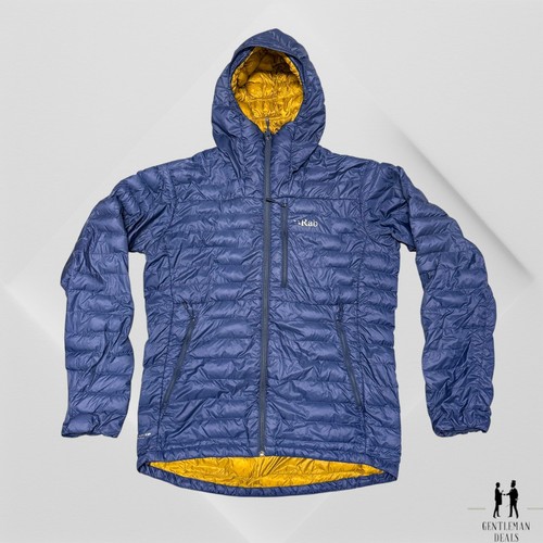 Rab Jacket Men Blue L US Down Puffer Quilted Microlight Alpine Nikwax ...