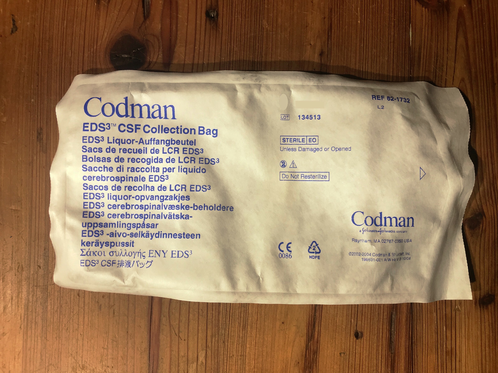 Codman External Drainage System Collection Bag Ref 82-1732 for sale ...