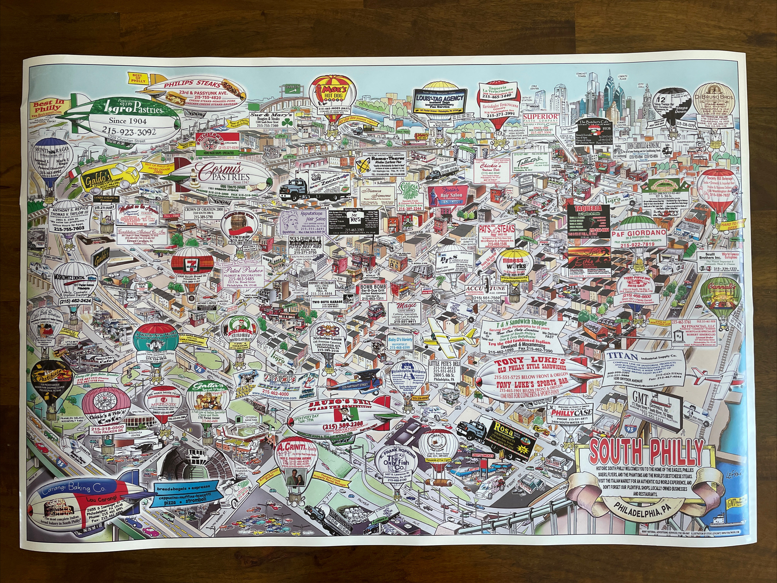RARE City Of Philadelphia South Philly Image Poster Decor 3’ X 2 ...