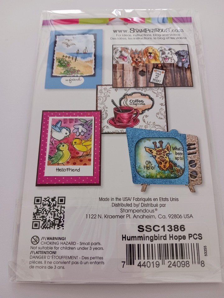 Stampendous - Clear Photopolymer Stamps - Hummingbird Hope - NEW | eBay