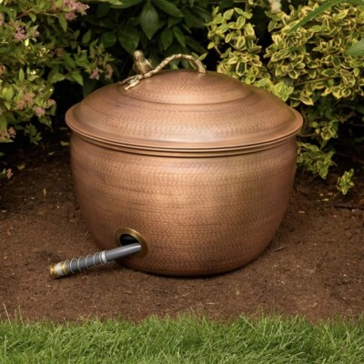 Mullally 19.68" Diameter Copper Hose Pot, Garden Hose Storage | eBay