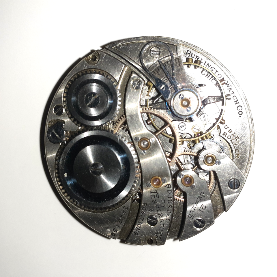 Burlington Watch Co. Illinois 16 Size 21 Jewel Pocket Watch Movement ...
