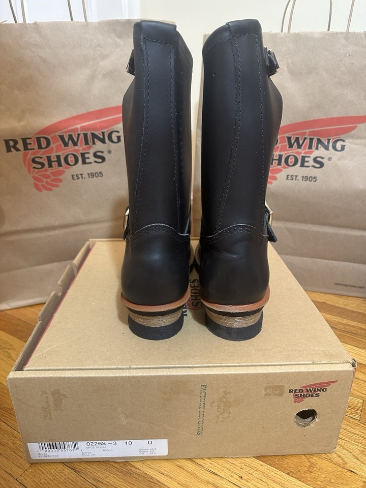 Red Wing 2268 Engineer Black Chrome Boots Size 10D (Steel Toe) | eBay