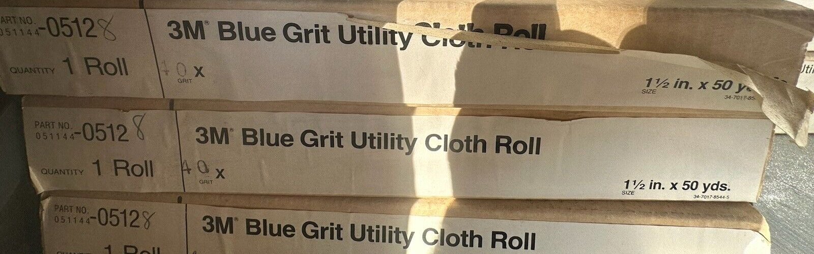 3M Blue Grit Utility Cloth Roll 1-1/2" X 50 Yards 40X Grit 05128 USA | eBay