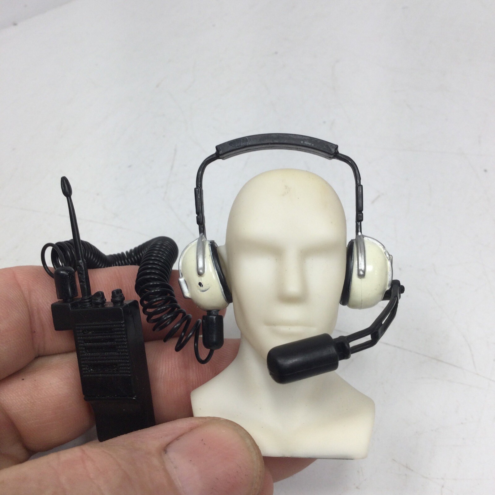1/6 AIRCRAFT/ HELICOPTER PILOTS HEADSET RADIO EARPHONES +MIC BOOM BBI ...