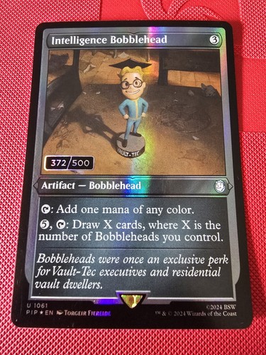 Mtg Fallout - Intelligence Bobblehead Serialized - 372/500 Foil Magic ...