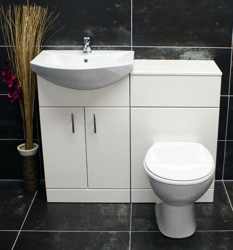 1050mm Bathroom Furniture Suite Vanity Unit Cabinet Toilet Basin Back ...