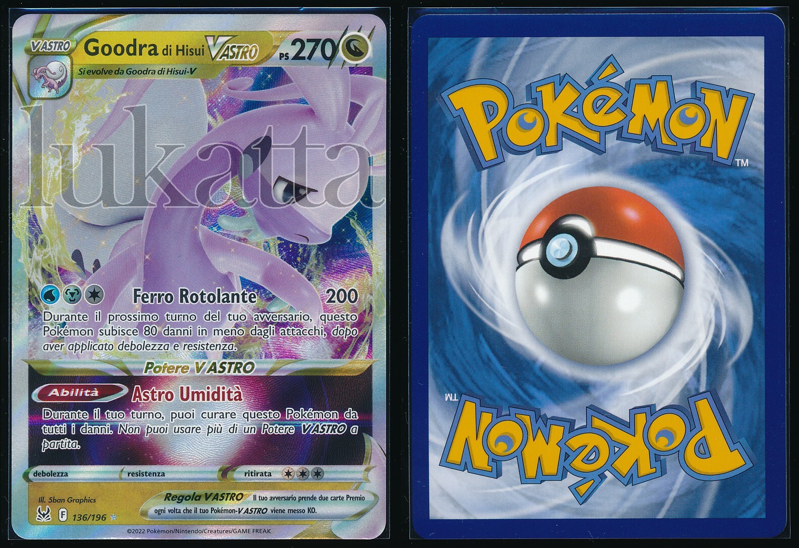 Carta Pokémon Goodra di Hisui V ASTRO - Origine perduta 136/196 | eBay