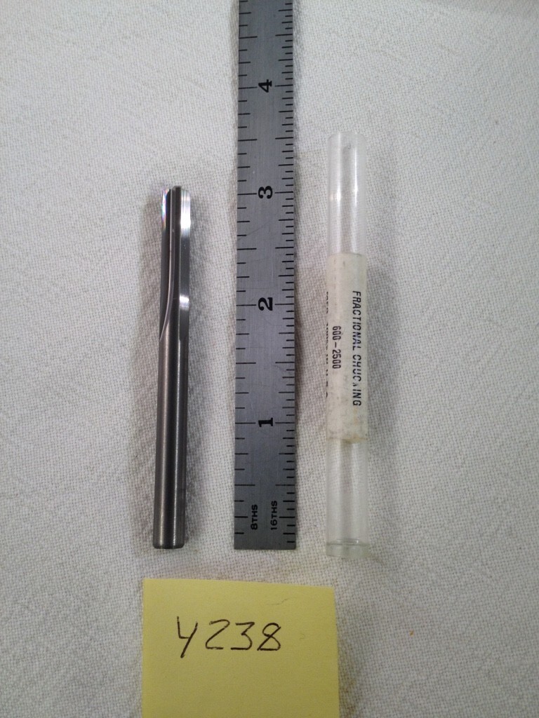 1 NEW HTC .2500" (1/4") CARBIDE CHUCKING REAMER. STRAIGHT FLUTE USA ...