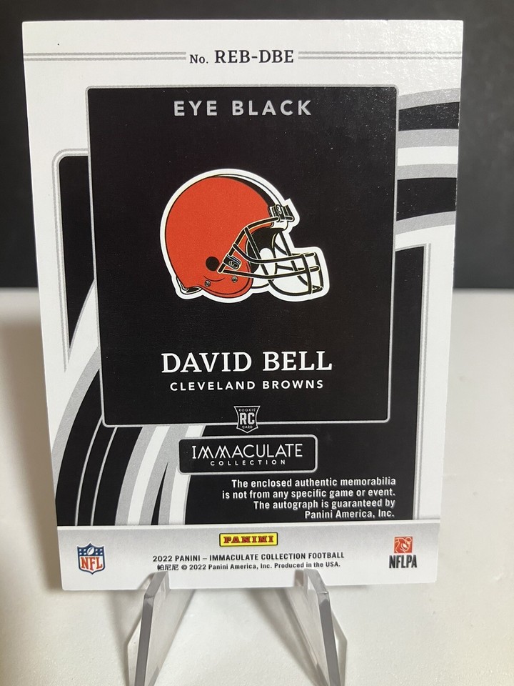 2022 Panini Immaculate Eye Black Autograph Auto Patch David Bell 69/99 ...