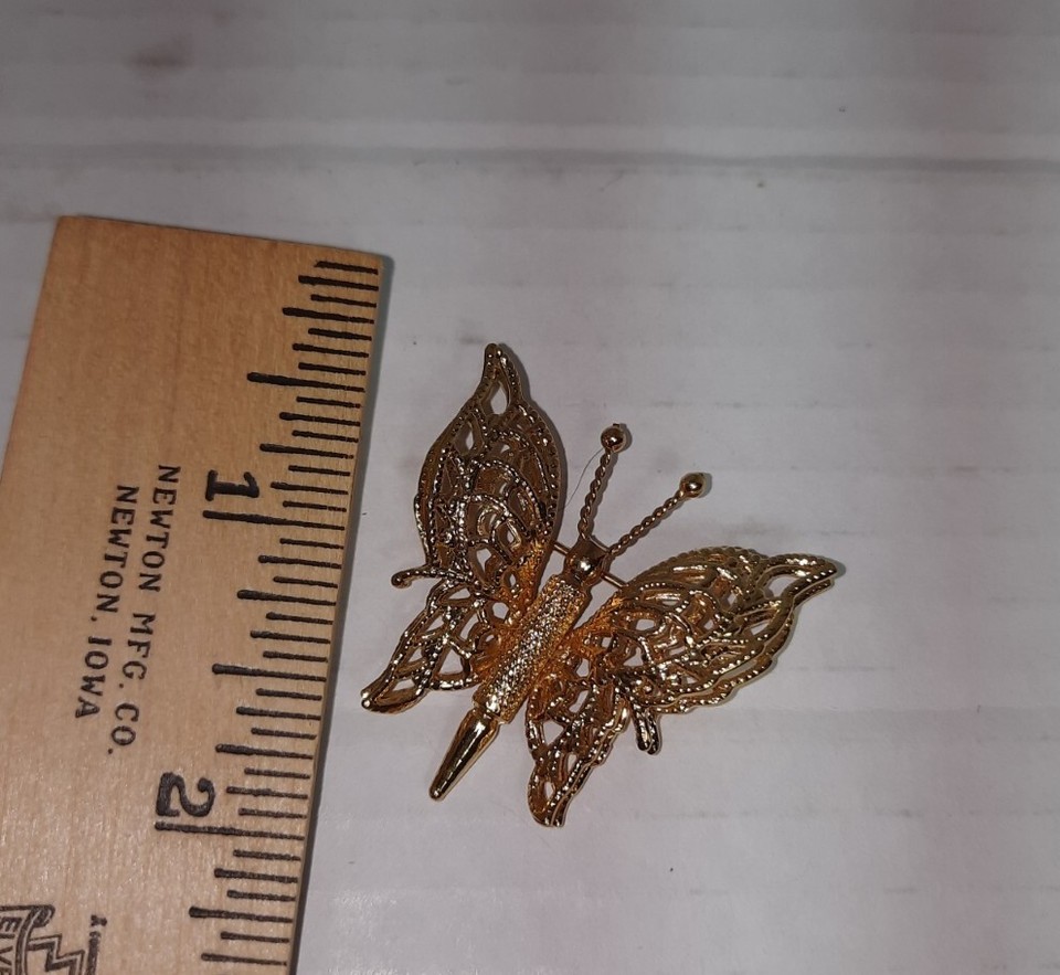 Monet Gold Butterfly Pin Brooch | eBay