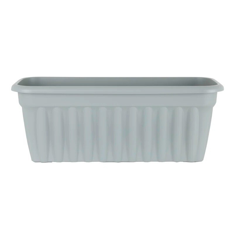 80cm Extra Large Grey Trough Plant Pot Garden Long Flower Herb Plastic ...