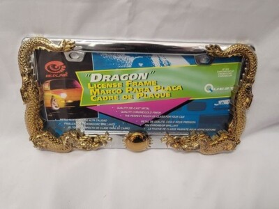 Universal Dragon Ball Z Gold Metal Auto Car Truck License Plate Frame ...