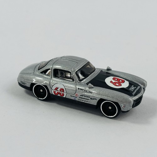 Hot Wheels Mercedes-Benz 300 SL IWC Racing #68 Silver Diecast Car 1:64 ...