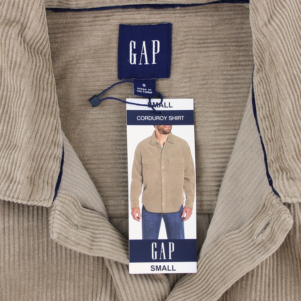 Gap Men's Corduroy Long Sleeve Button Up Shirt, Chest Button Pockets ...
