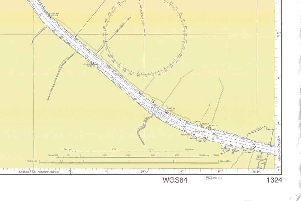 1324 Argentina Rio Parana Sheet 2 Chart Map Maritime Marine Nautical ...