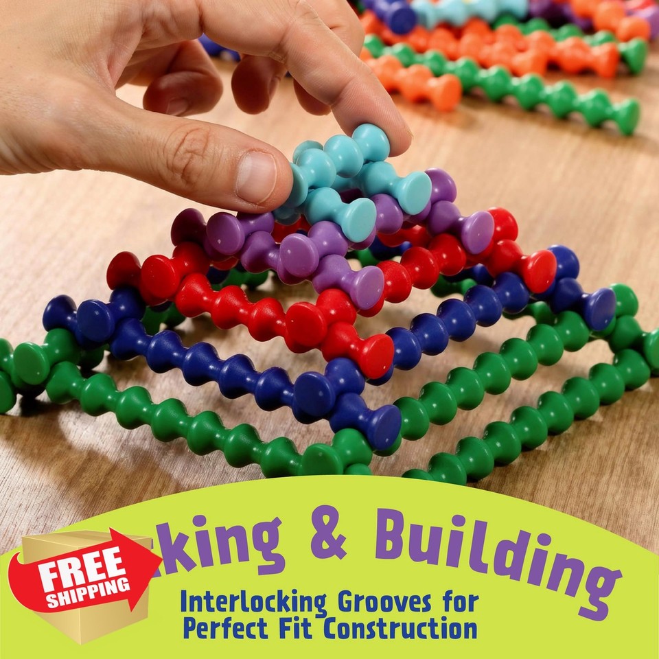 Playstix Building Sticks Kit 211 Piece STEM Toy for Kids | eBay