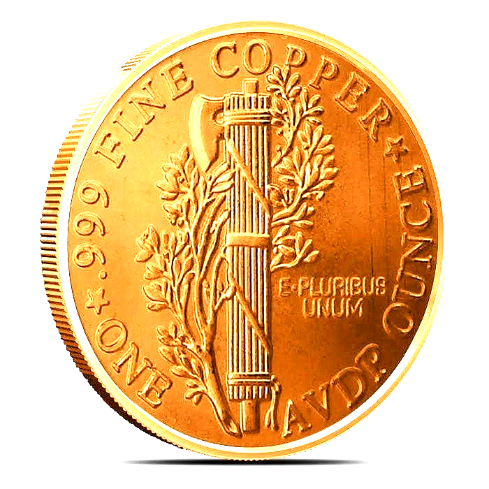 20 Mercury Liberty Dimes, 1 oz .999 Copper BU Coin, USA Made, Bright ...