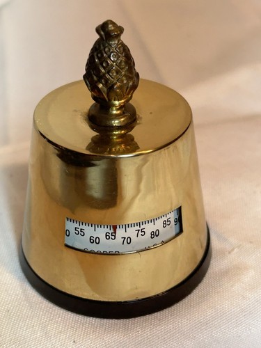 Brass Desk Thermometer International Brass Giftwares Mechanical Dial | eBay