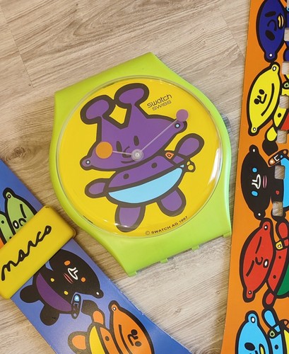 Swatch Maxi MGG175 Alien Baby 1998 Wall Clock Pop Art Design Parete ...