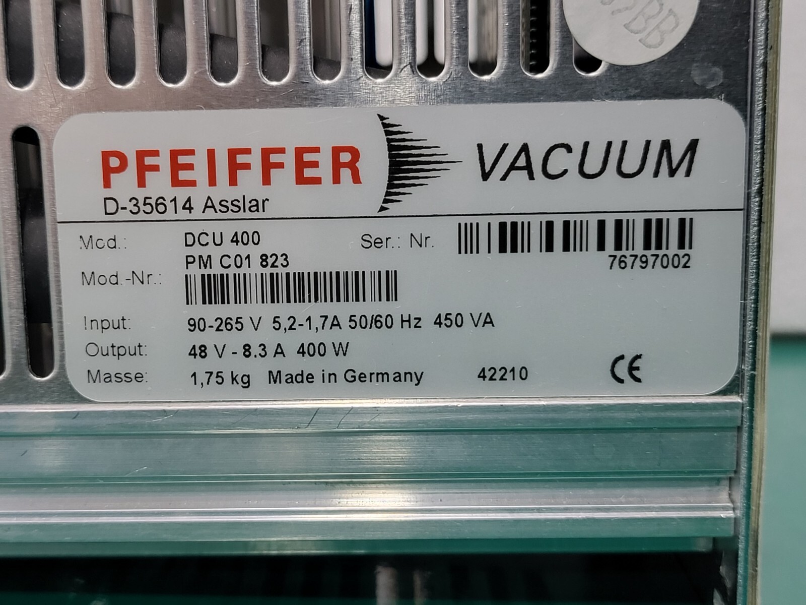 PFEIFFER VACUUM Turbo Pump Controller DCU 400 (As-Is) | eBay