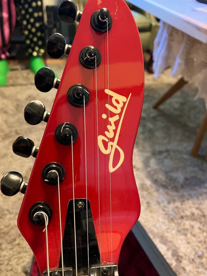 1985 Vintage Guild Bluesbird Electric Guitar-EMGs-Kahler-Red-Excellent! | eBay