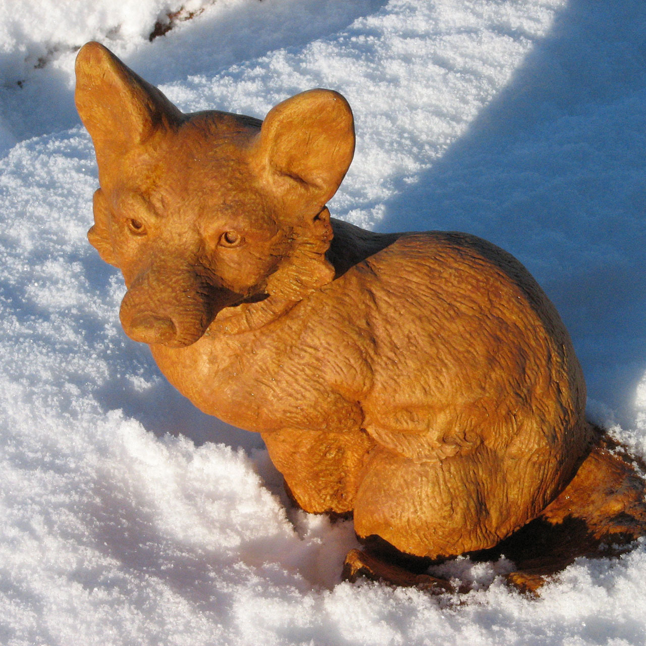 Cast Stone Cement Fox Outdoor Garden Statue | eBay