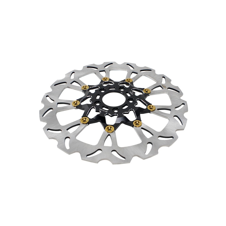 Black Gold Big Floating Front Brake Rotor for Harley Fat Bob Low Rider ...