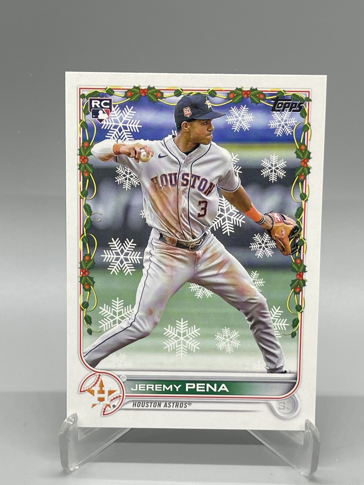 2022 Topps Holiday Jeremy Pena Rookie Card RC Houston Astros #HW129 ...