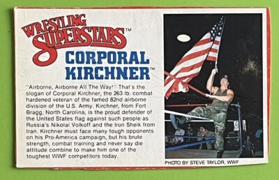 Corporal Kirchner WWF LJN Wrestling Superstars Bio Card WWE 1984-1989 ...