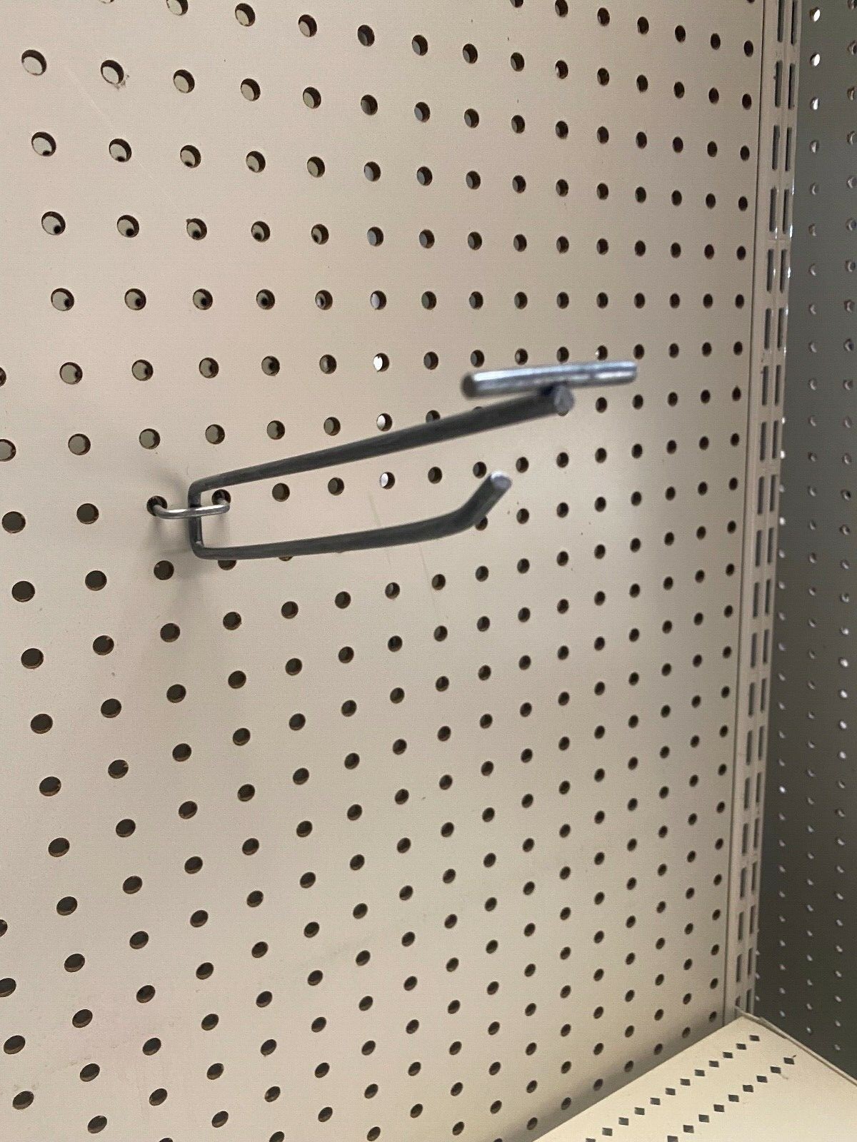 LOT OF 50 Pegboard Peg Hooks metal backs 12” Store Fixture Gondola FREE ...