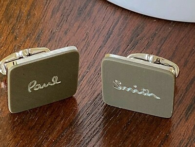 Cufflinks - PAUL SMITH "Mink Gray" Square Polished Silver cufflinks ...