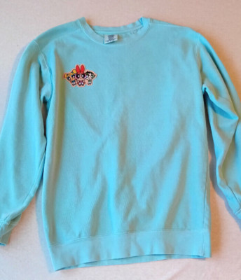 Power Puff Girls Vintage Y2K 2000 Shirt Small Comfort Colors Long Sleve ...