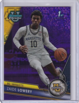 Zaide Lowery 2023 Bowman Chrome University Purple Diamond /399 $1.50 ...