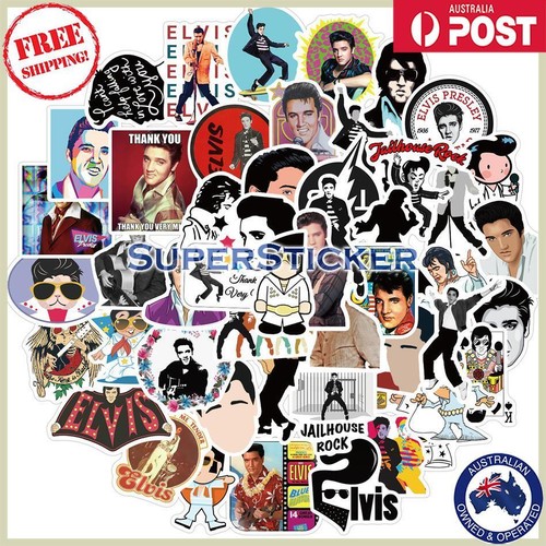50pcs Famous Elvis Presley Singer Stickers ROCK BAND Vinyl Waterproof ...
