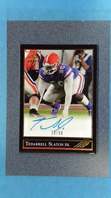 2021 Leaf Ultimate Draft TEDARRELL SLATON RC Auto 26/50 Gold Green Bay ...