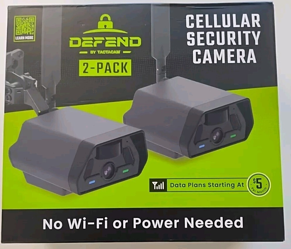 Tactacam DEFEND (Gen 1) Cellular Security Camera 2-Pack DFD-GRD02 Black ...
