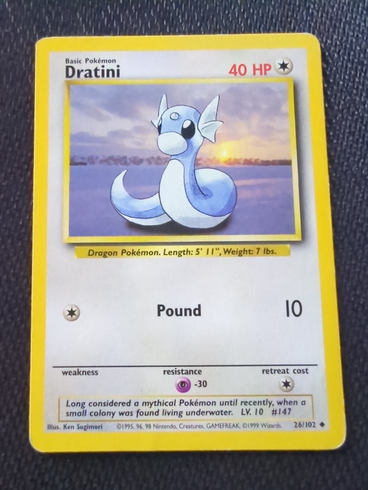 Pokémon TCG Dratini Base Set 26/102 Regular Unlimited Uncommon NM | eBay