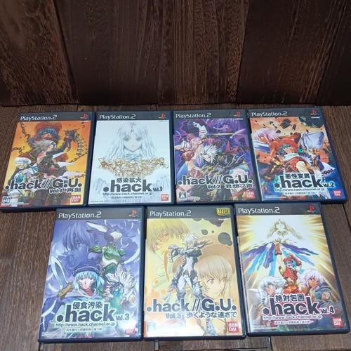 Lot 7 Dot hack .hack 1 2 3 4 & G.U. 1 2 3 set PS2 Playstation 2 ...