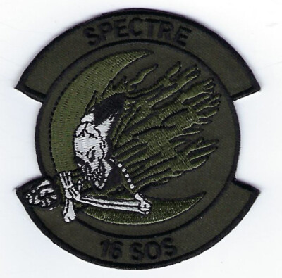 16TH SOS SUBDUED PATCH SPECTRE AC130 GUNSHIP PIN UP AIR FORCE SPECIAL ...