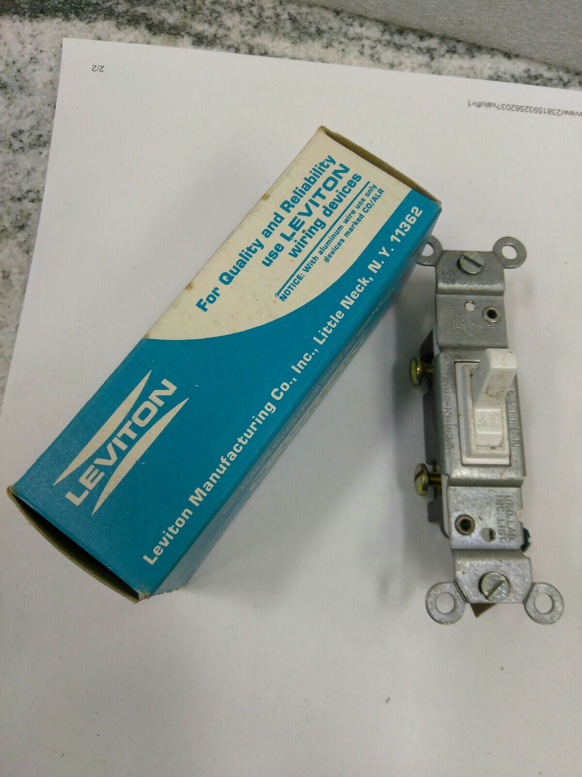 Leviton 1451-2w Toggle Switches 15 Amp-white for sale online | eBay